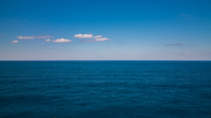 Deep Blue Andaman Sea Waters, Calm In Sunny Day. Only One Little ...