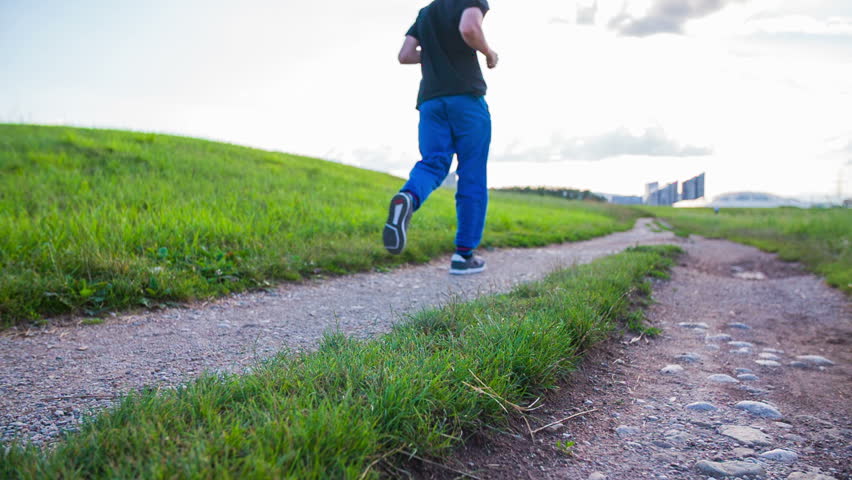 Slow Motion: Running. Person Running Stock Footage Video (100% Royalty ...