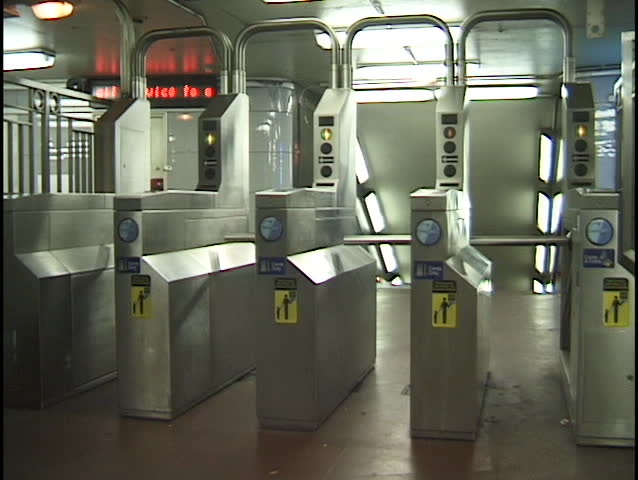 Train Station Turnstiles Stock Footage Video (100% Royalty-free) 68899 ...