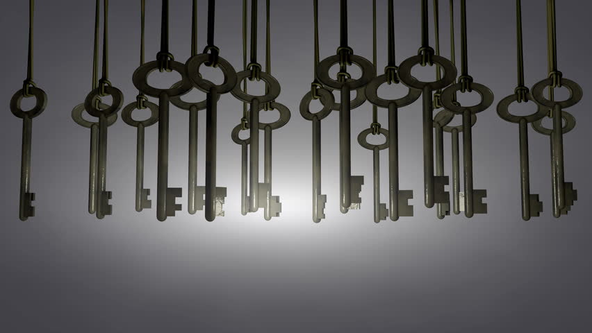 Hanging Keys Animation. Matte Stock Footage Video (100% Royalty-free ...