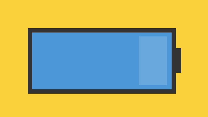Stock video of animation. sign of a low battery. | 7064629 | Shutterstock