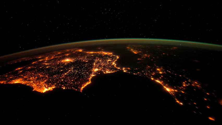 Planet Earth Viewed From Space. Point Of View From The International ...