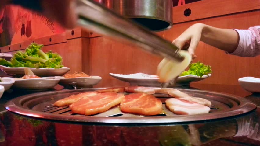 Korean Bbq, Asian Style Barbecue Stock Footage Video (100% Royalty-free ...