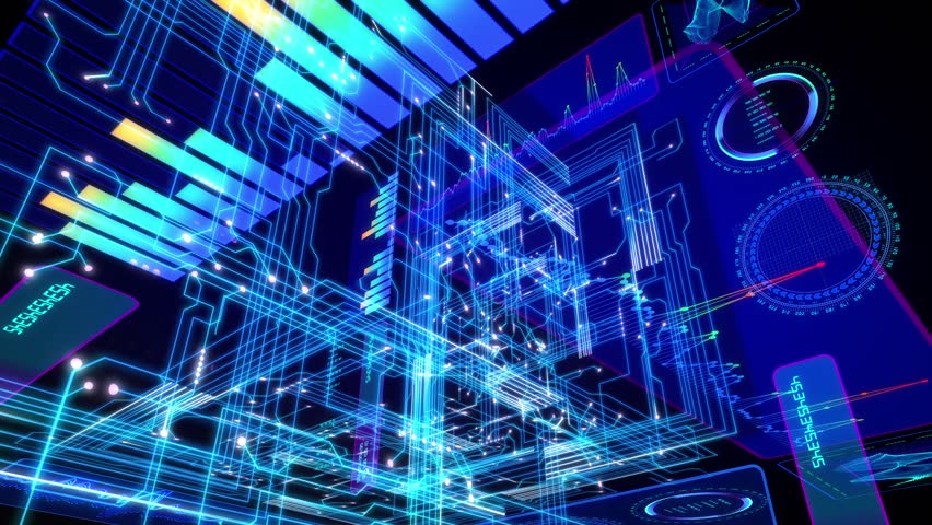 Stock video of 4k futuristic technological abstract motion background ...