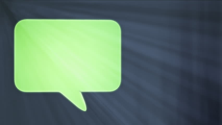 Green Comment Icon in Sparkle Stock Footage Video (100% Royalty-free ...