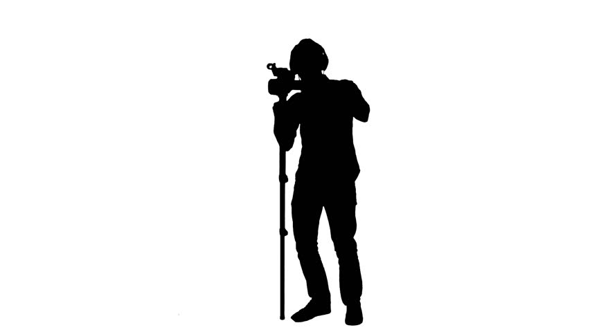 Cameraman Silhouette Recording Video - 1080p Silhouette Of A Man ...