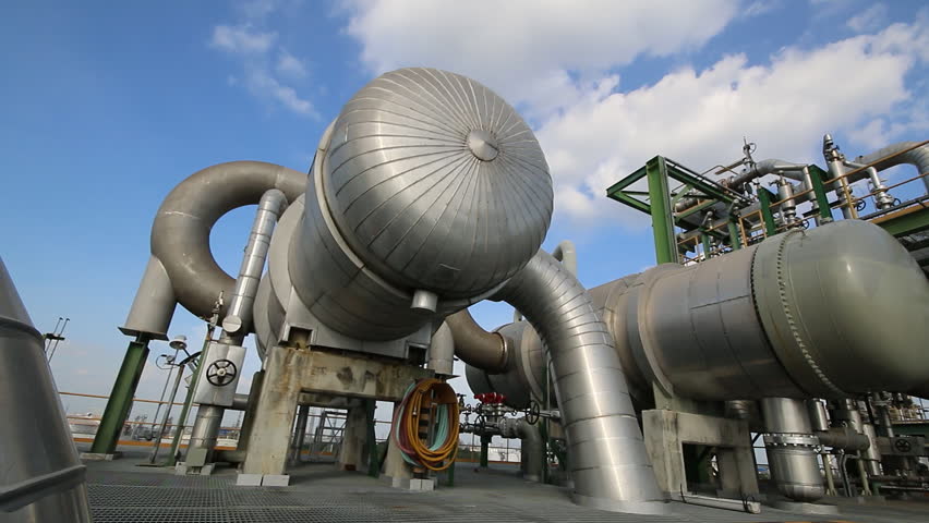 Heat Exchanger Structure In Refining Plant , Panning Video Stock ...