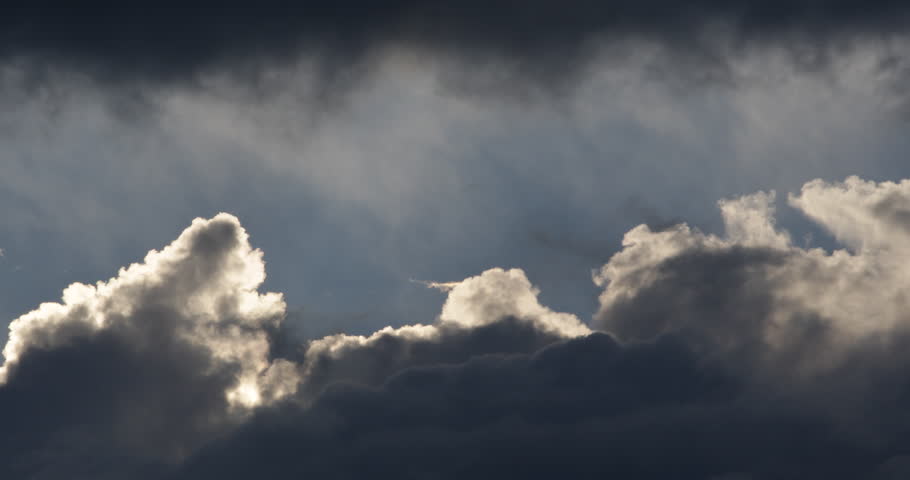 Stock video of spectacular dramatic dark storm clouds dangerous ...