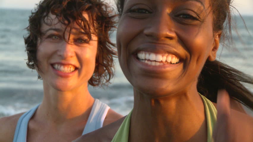 Portrait of Two Young Women Stock Footage Video (100% Royalty-free ...