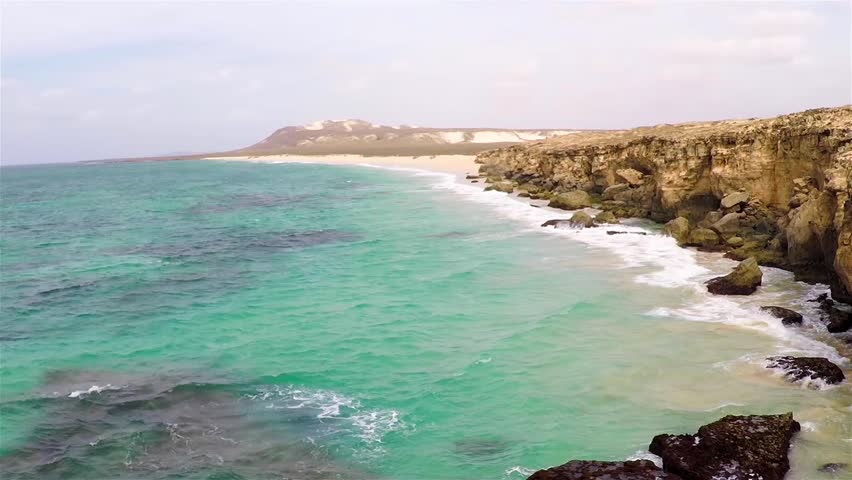 Aerial View Of ( Praia De ) Chaves Beach In Boa Vista Cape Verde - Cabo ...
