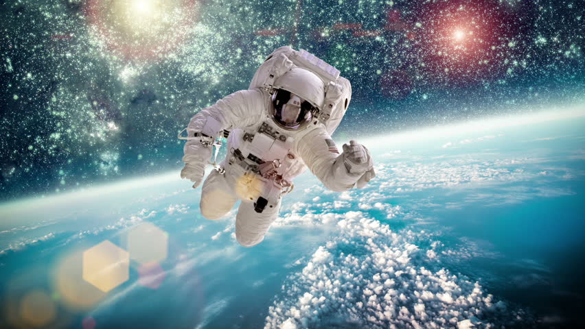 Astronaut In Space. 3d Animation With A Green Screen, Full HD 1080 ...
