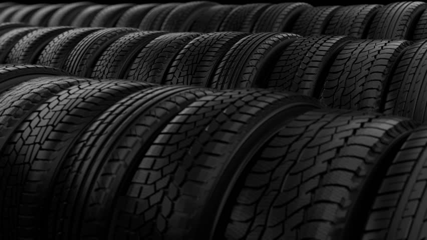 Car Tire Tyre Wheels Storage Stock Footage Video (100% Royalty-free ...