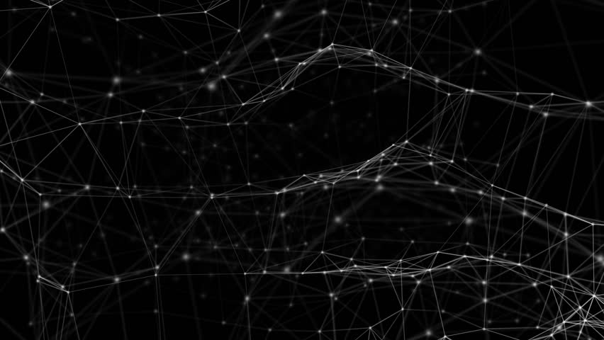 Technologies. Abstract Background With Plexus Connections Wire Frame Web. Seamless Looping ...