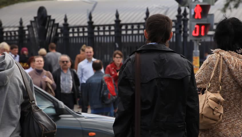 Moscow, Russia - 2012: Crowd Stock Footage Video (100% Royalty-free ...