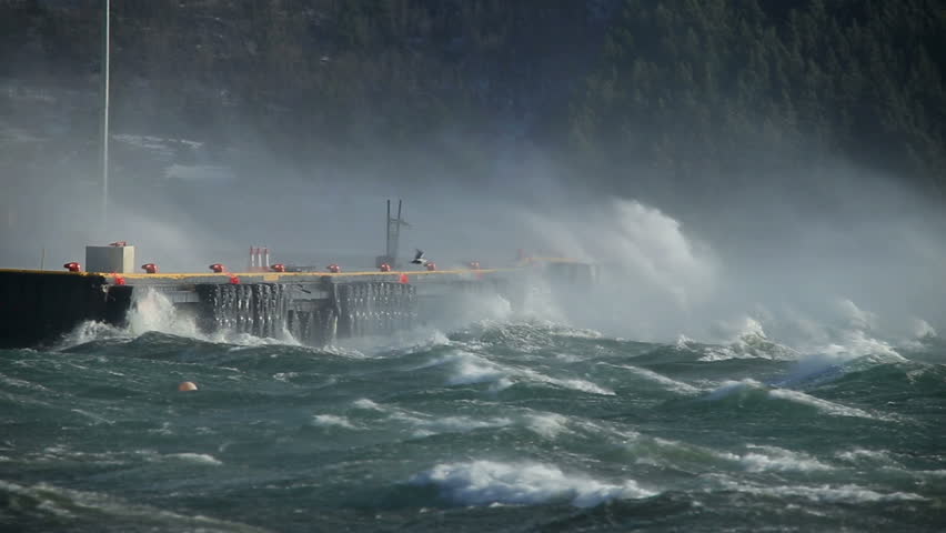 Crashing Waves On Pier Docks, Stock Footage Video (100% Royalty-free ...