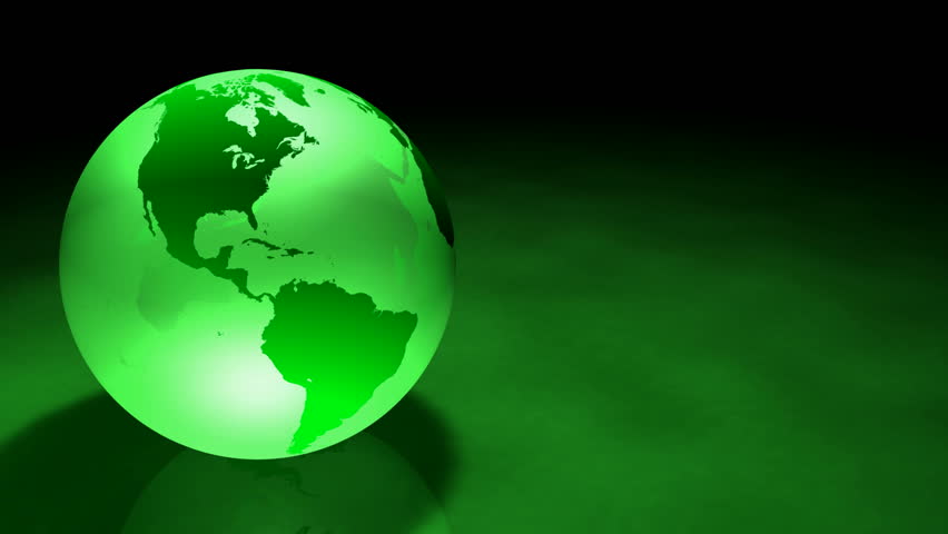 4k Earth Art Background Loop. Simple Animation Of Globe Rotating With ...