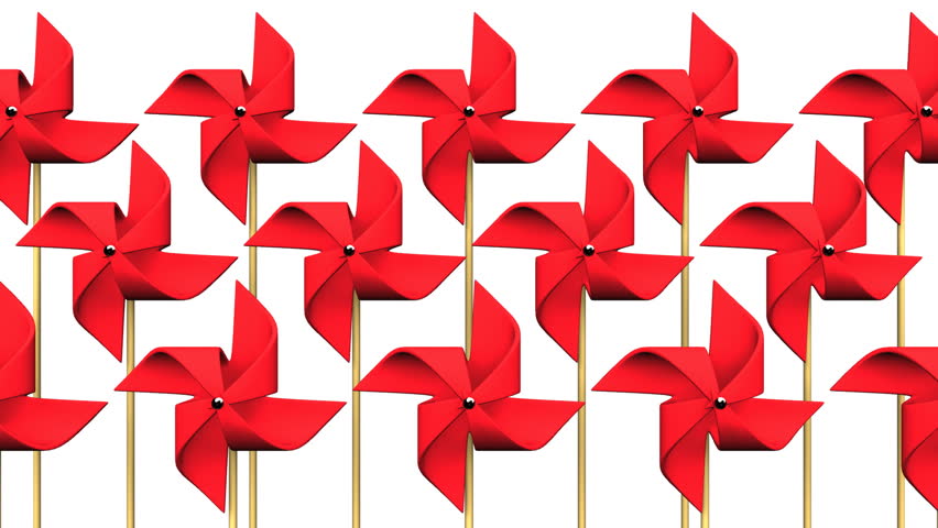 Red Pinwheel On White Background. Stock Footage Video 9685778 ...