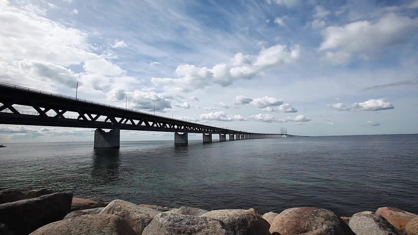 Oresund Bridge,oresunds Bron, Bridge On Stock Footage Video (100% ...