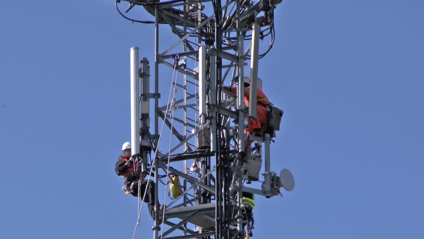 4K Cell Mobile Wireless Network Tower, Radio Antenna Communication ...