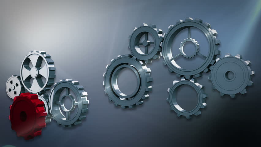 Digital Animation of Cogs and Stock Footage Video (100% Royalty-free ...