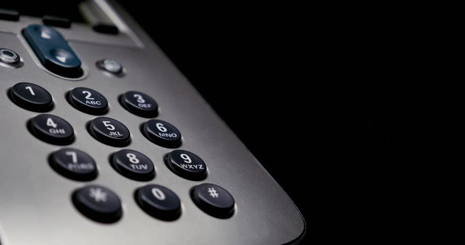 Extreme Close Up Of A Touch Tone Cordless Phone Keypad Dialing 911 ...
