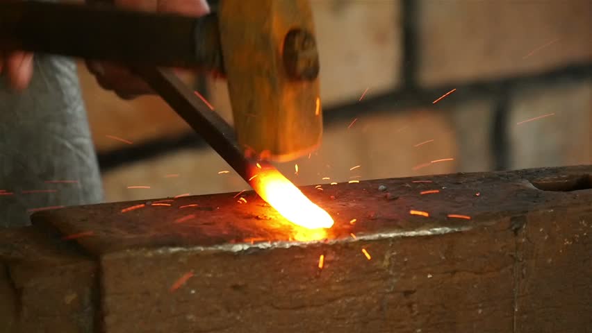 Liquid Metal In The Factory, Foundry, Smelting Iron And Processing ...
